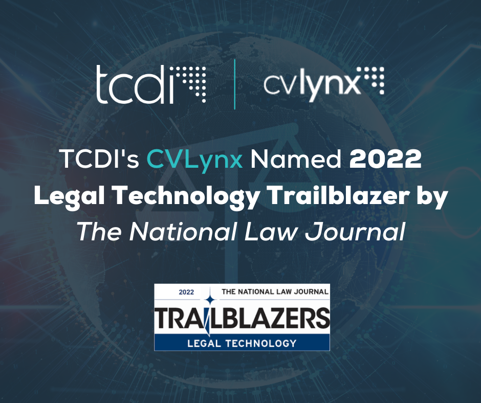 TCDI Named 2021 Legal Technology Trailblazer
