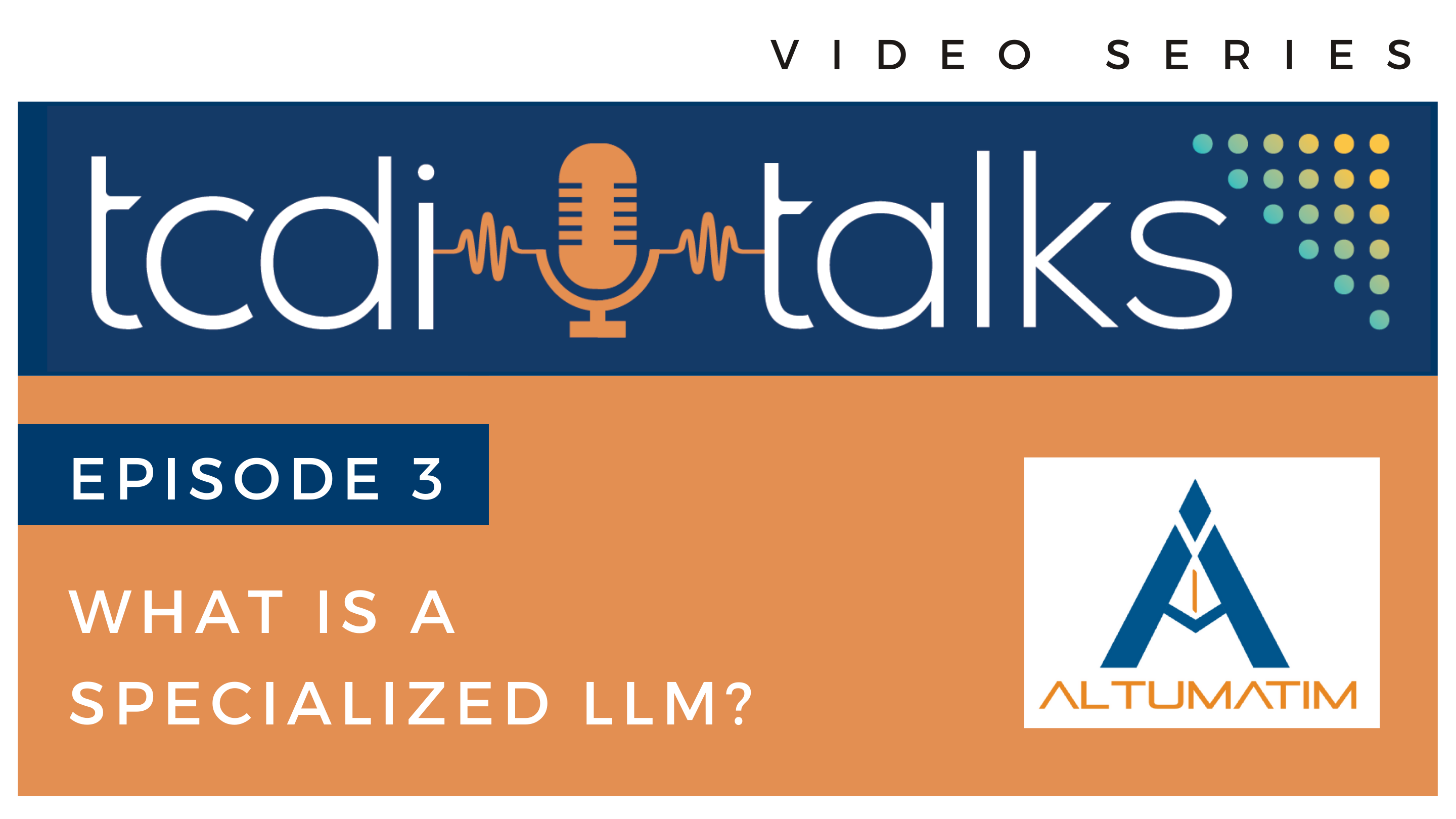 TCDI Talks: What is a Specialized LLM? | Ep. 3